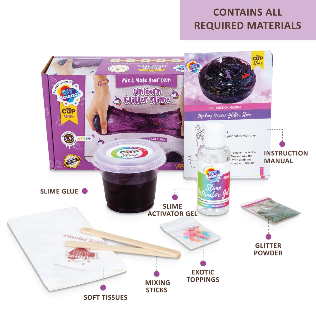 DIYScience® Unicorn Glitter Slime Kit – Magical & Fun! – FundooLabs