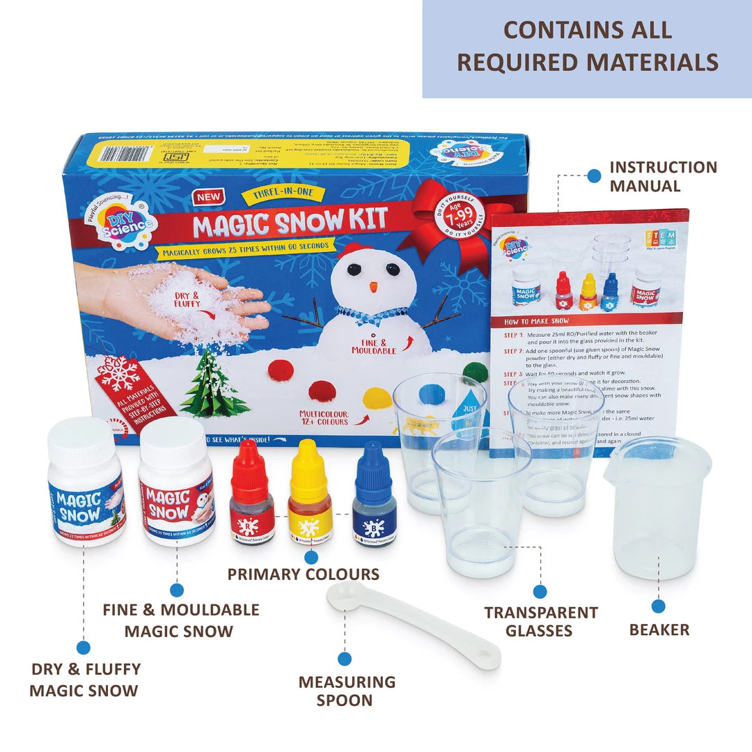 DIYScience® Magic Snow Kit - Instant, Colorful & Fun – FundooLabs