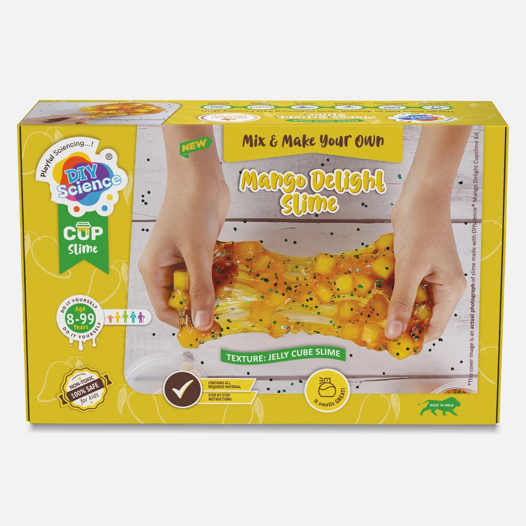 Mango Delight Slime Kit for Kids – Stretchy & Scented Fun – FundooLabs