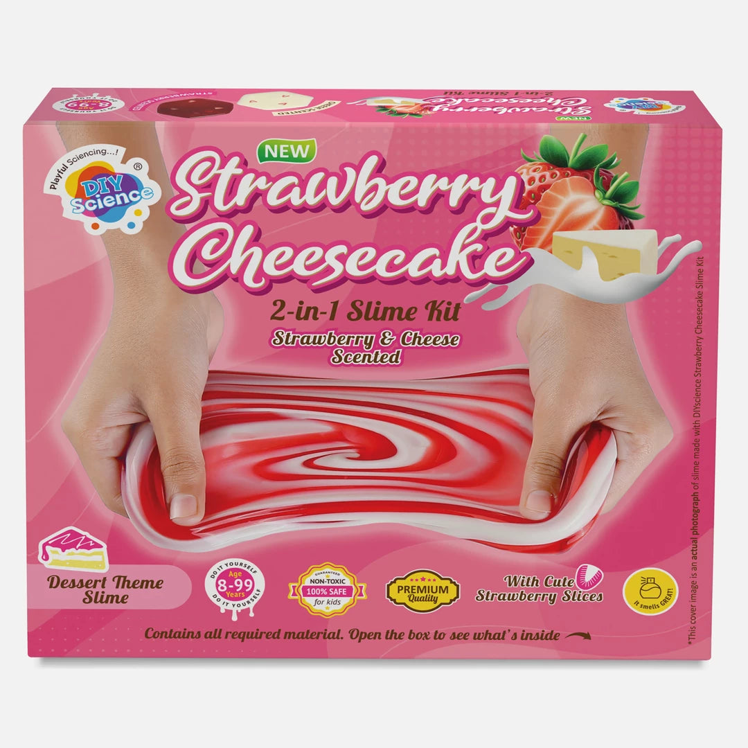 DIYScience® Strawberry Cheesecake Slime Kit – 2-in-1 Fun! – FundooLabs