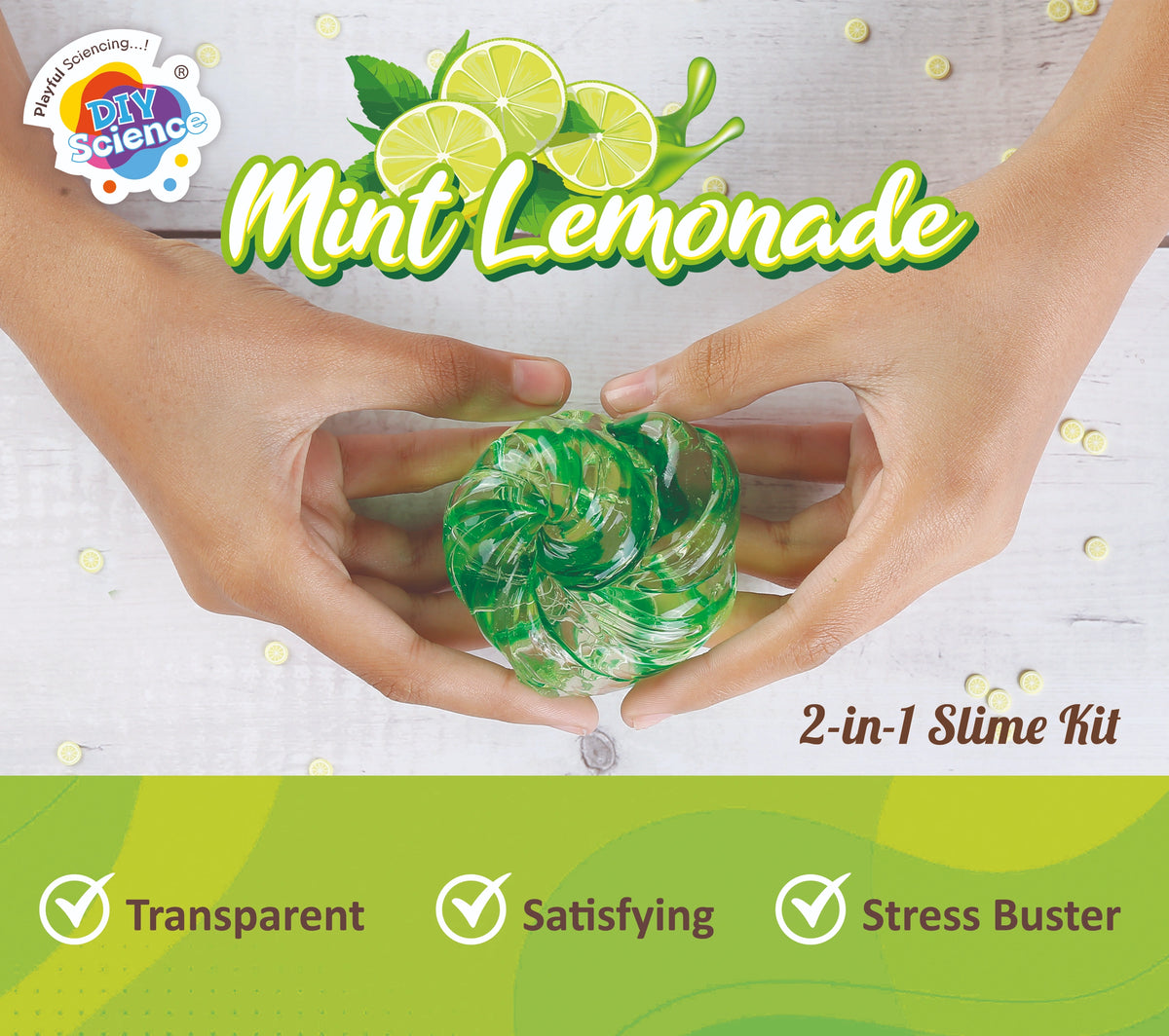 DIYScience® Mint Lemonade Slime Kit – Fun & Scented Play – FundooLabs