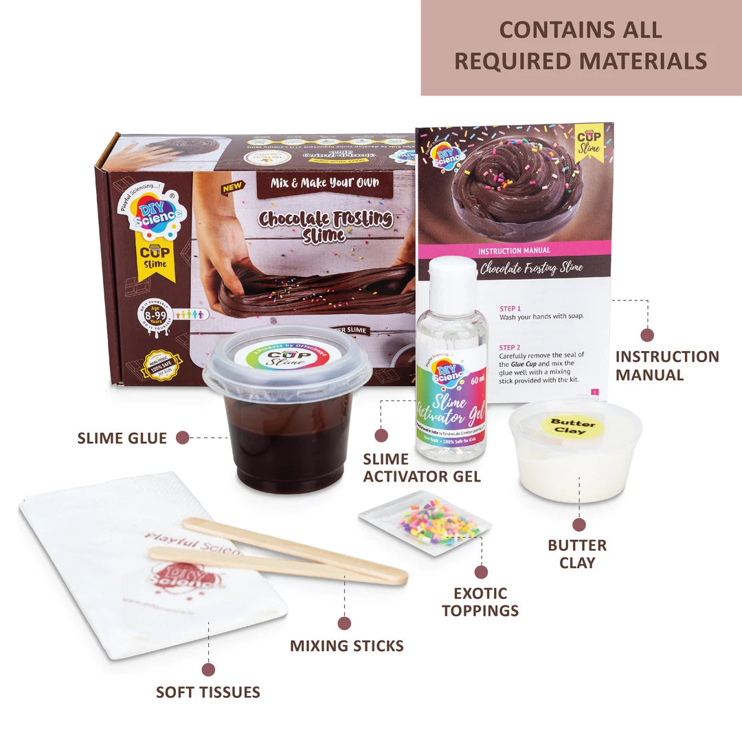 DIYScience® Chocolate Frosting Slime Kit – Fun & Stretchy! – FundooLabs