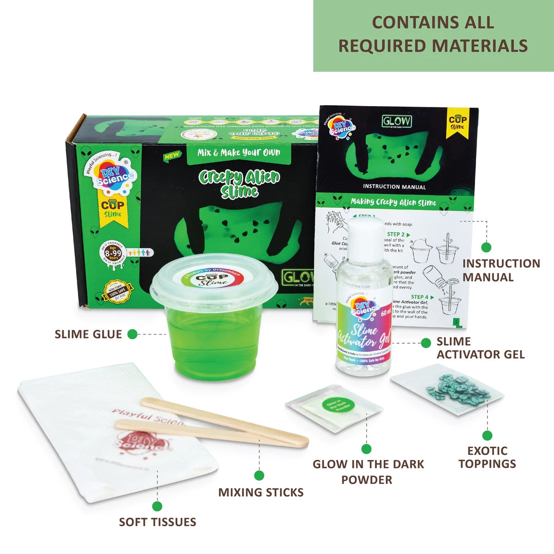 Creepy Alien Slime Kit - Glow-in-the-Dark DIY Fun! – FundooLabs