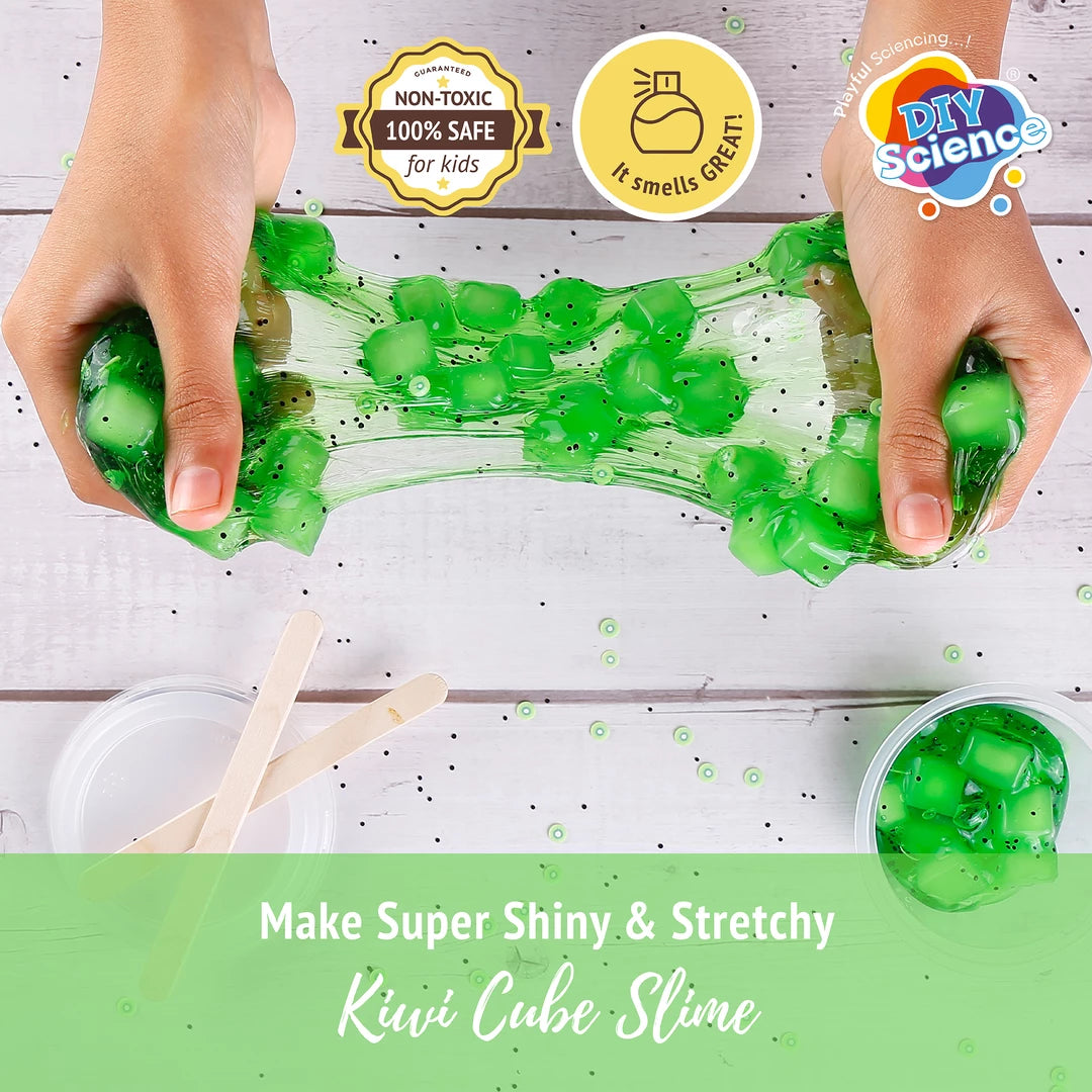 DIYScience® Kiwi Cube Slime Kit - Stretchy & Scented Fun – FundooLabs
