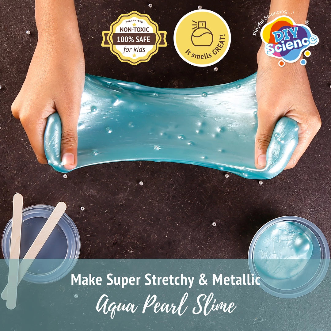 DIYScience® Aqua Pearl Slime Kit – Shiny Metallic Fun! – FundooLabs