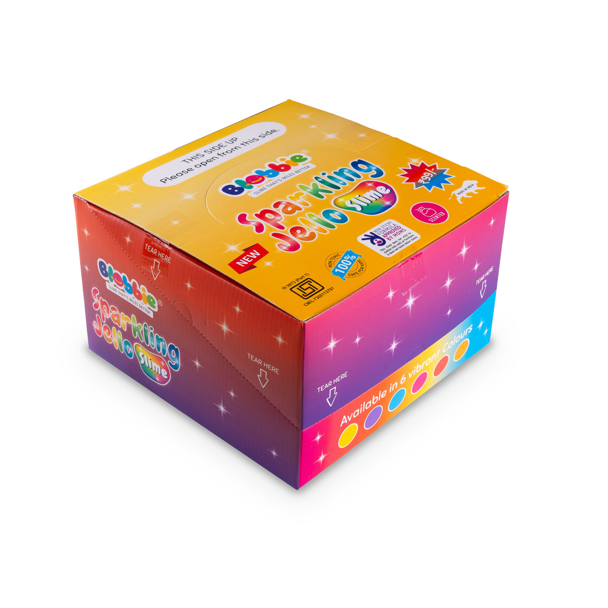 Blobbie® Sparkling Jello Slime Pack of 18 – Glittery Fun – FundooLabs