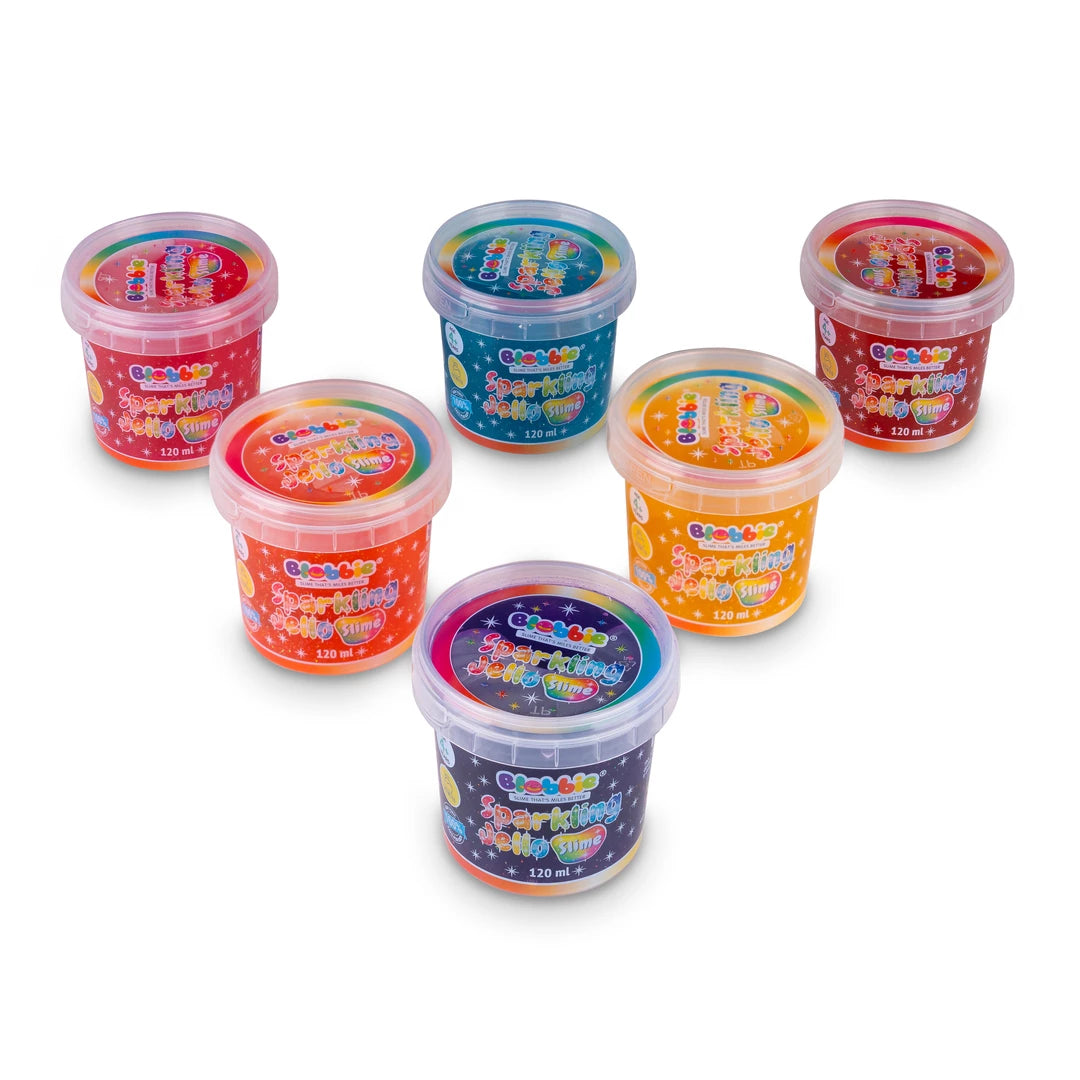 Blobbie® Sparkling Jello Slime Pack of 18 – Glittery Fun – FundooLabs