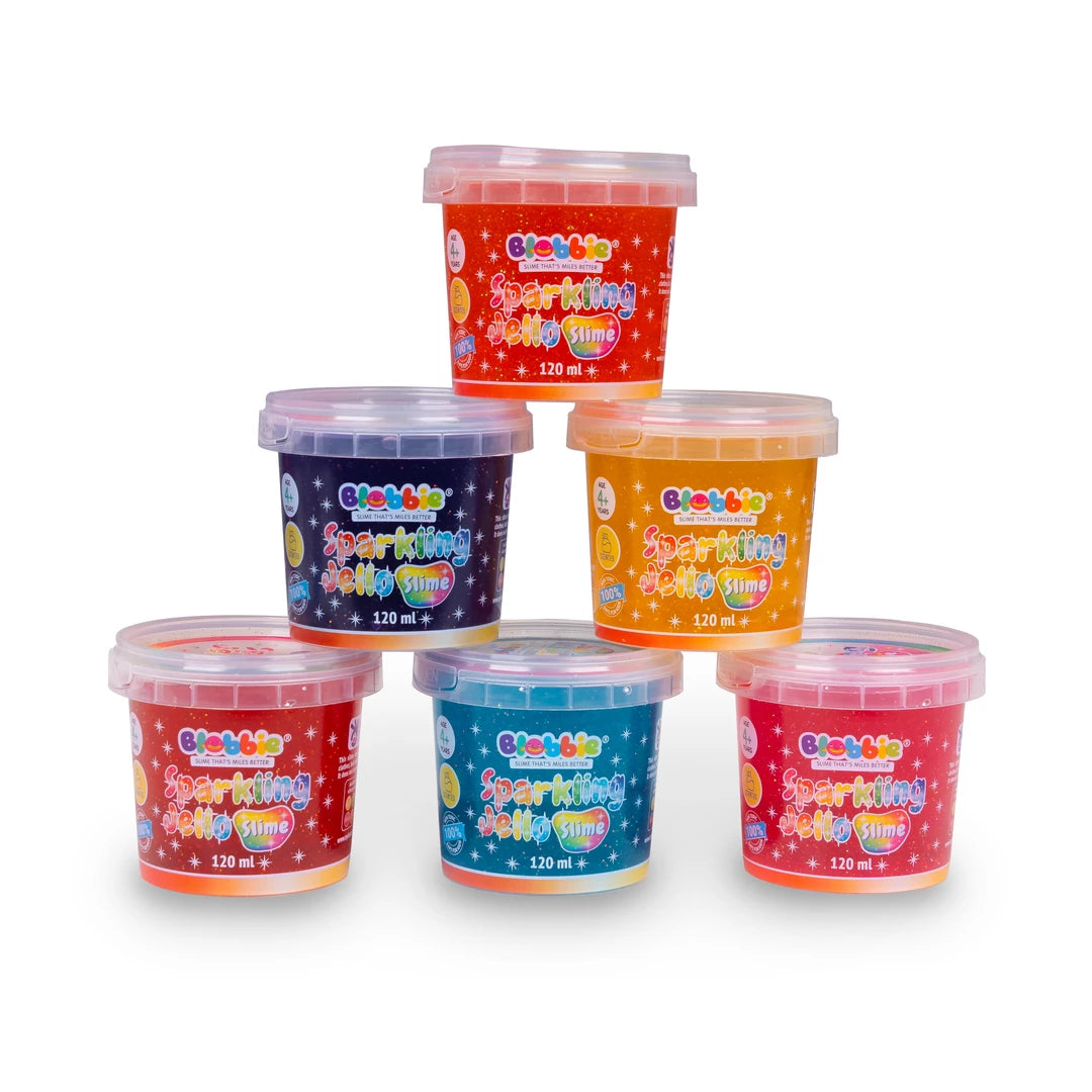 Sparkling Jello Slime Combo Set – 6 Colors, Mess-Free & Safe – FundooLabs